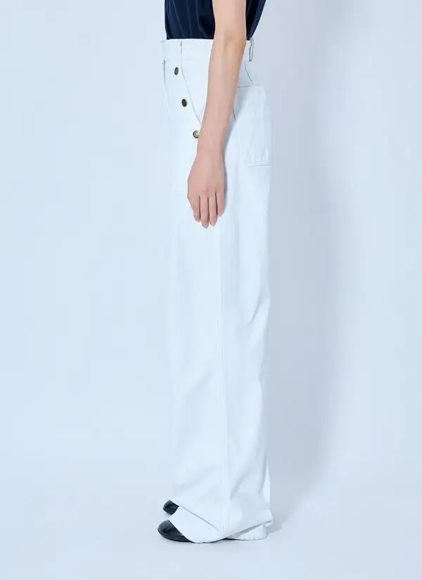 Max Mara Button-detail High-waisted Trousers