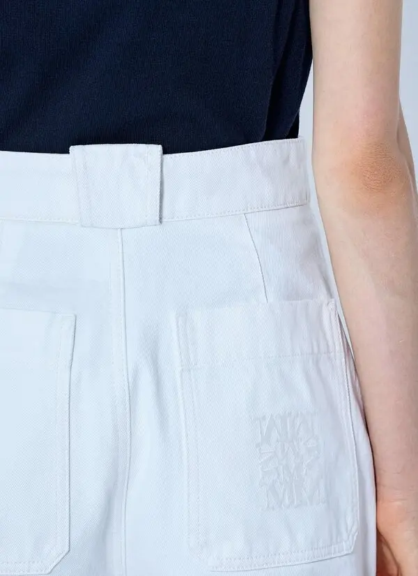 Max Mara Button-detail Trousers - White