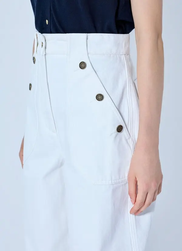 Max Mara Button-detail Trousers - White