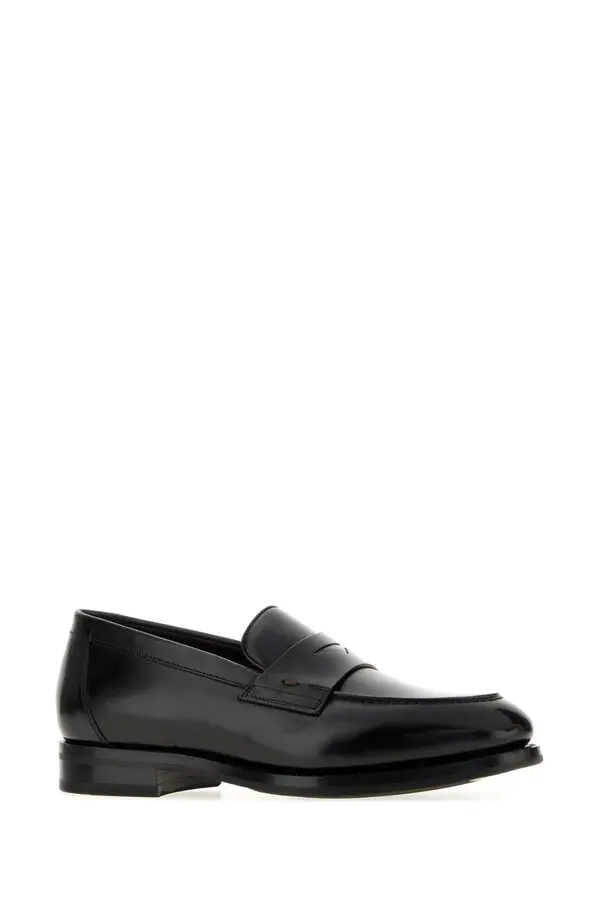 Santoni Leather Colin Loafers