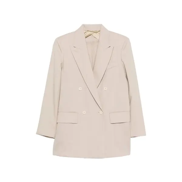 Max Mara Fitted Double-breasted Jacket - Cream