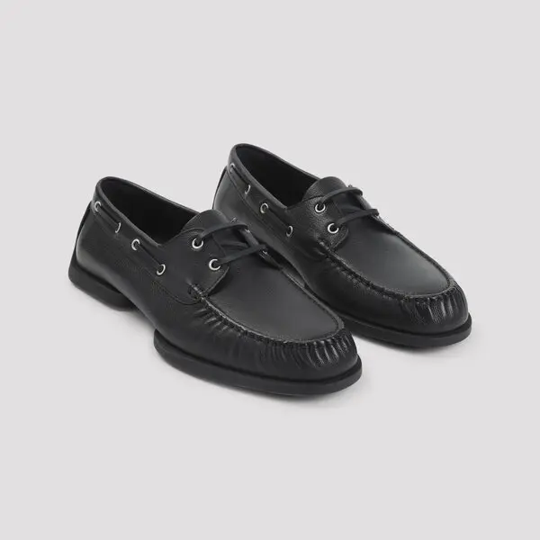 JIL SANDER Calf Leather Loafers - Black