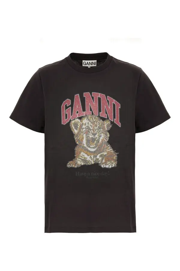 GANNI Graphic T-shirt - Multicolor