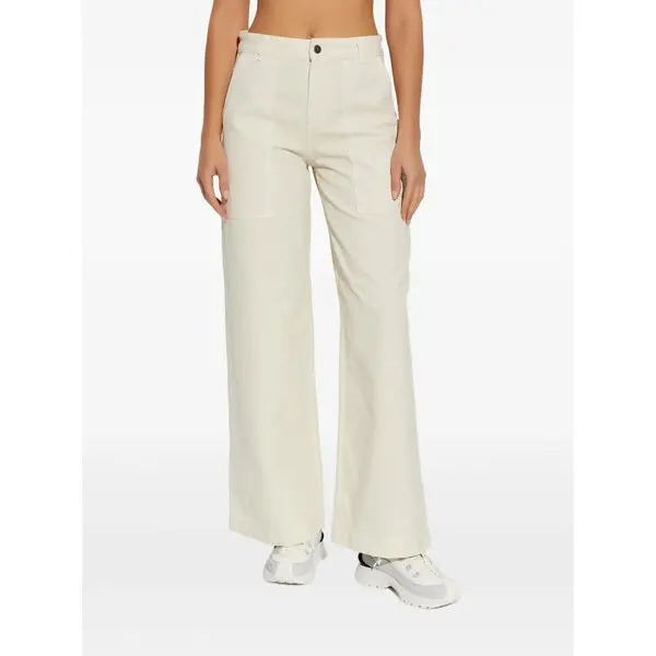 Moncler Neutrals Trousers Palazzo Pants - Cream