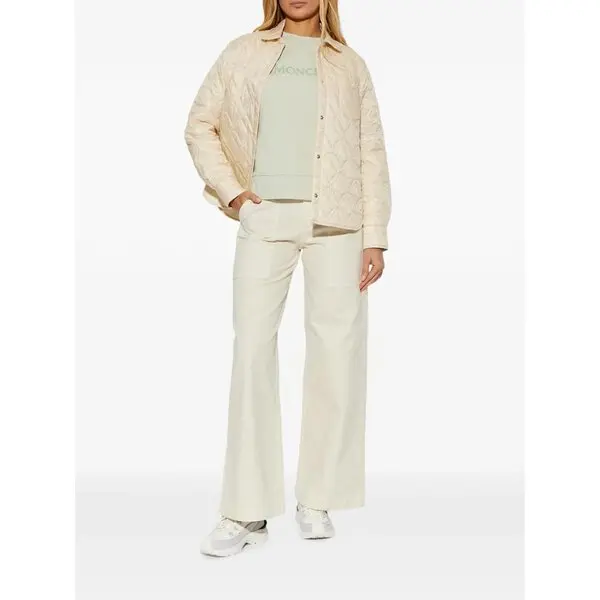 Moncler Neutrals Trousers Palazzo Pants - Cream