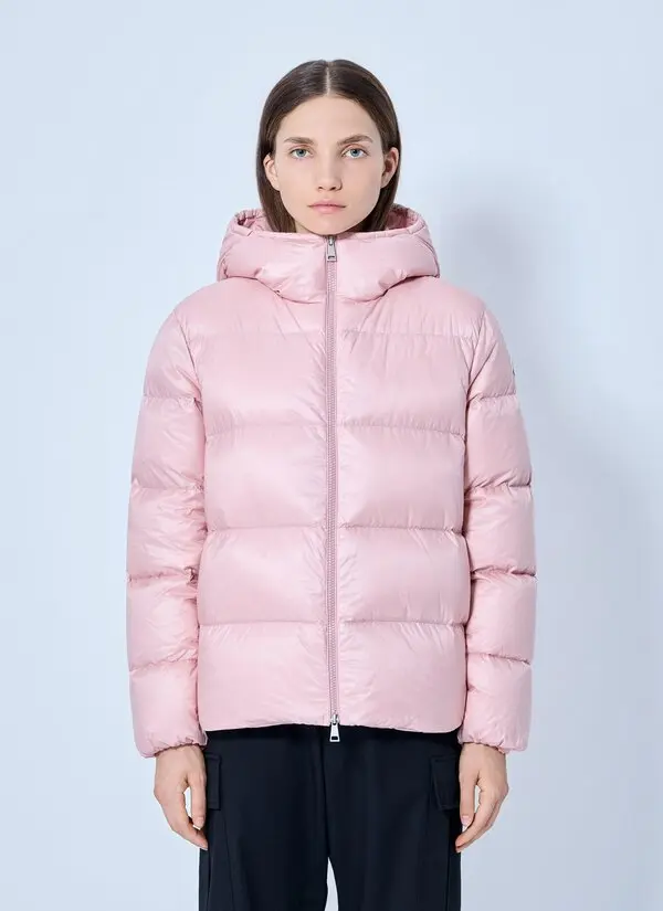 Moncler Feligule Hooded Short Down Jacket - Pink
