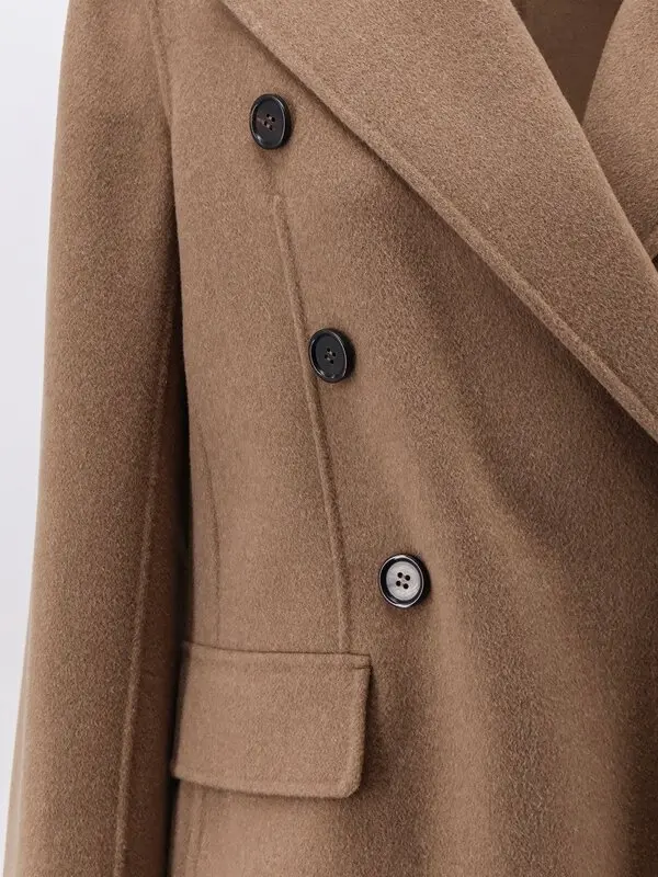 Max Mara Smmrita Virgin Wool Peacoat