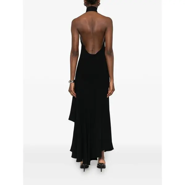 Alaïa Halterneck Asymmetric Midi Dress