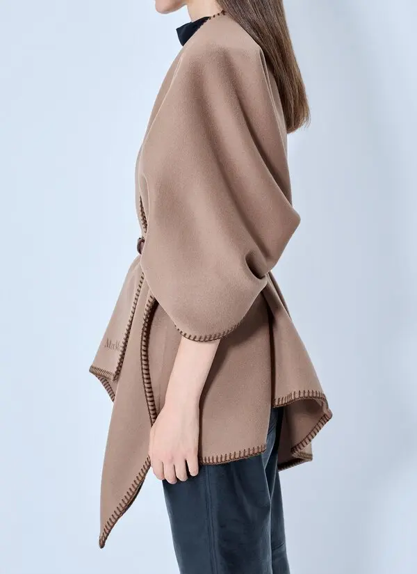 Max Mara Belted Wool Wrap - Cream