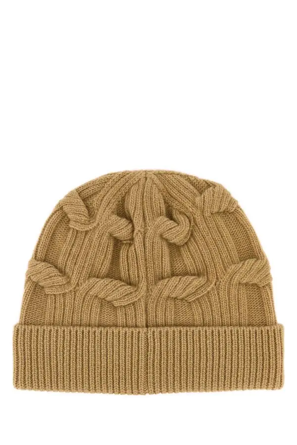 Stella McCartney Camel Wool Beanie Hat - Brown