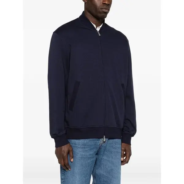 Brunello Cucinelli Zip Up Bomber Jacket - Blue