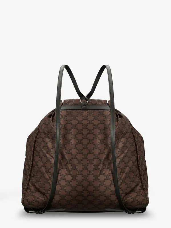 Celine Nylon And Leather Backpack With Triomphe Print