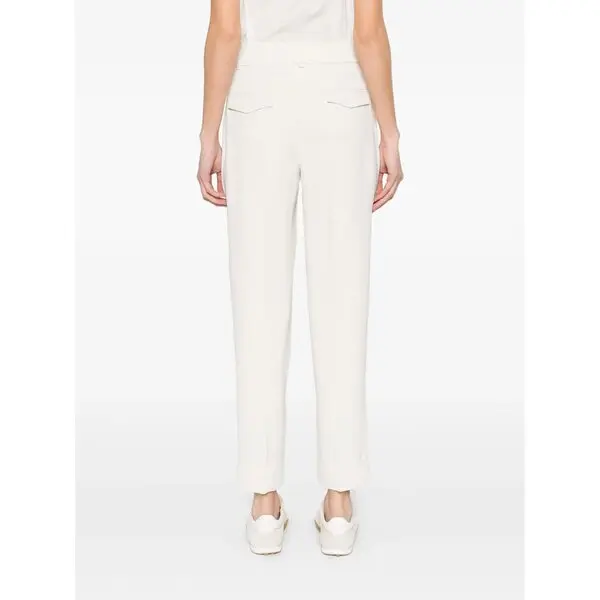 Peserico Neutrals Trousers Tailored Trousers - Cream
