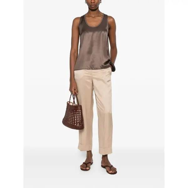 Peserico Neutrals Trousers Tailored Trousers