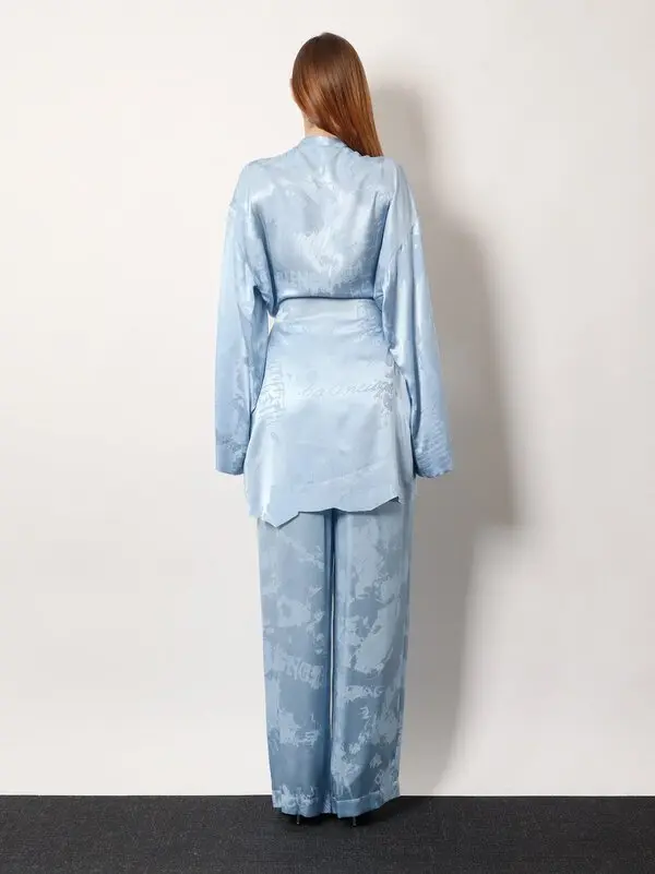 Balenciaga Wrap Silk Mini Dress - Multicolor