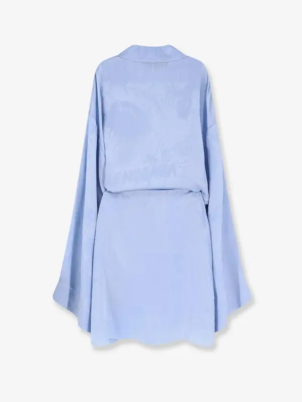 Balenciaga Wrap Silk Mini Dress - Multicolor