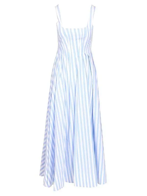 Sportmax Long Cotton Poplin Dress - Blue