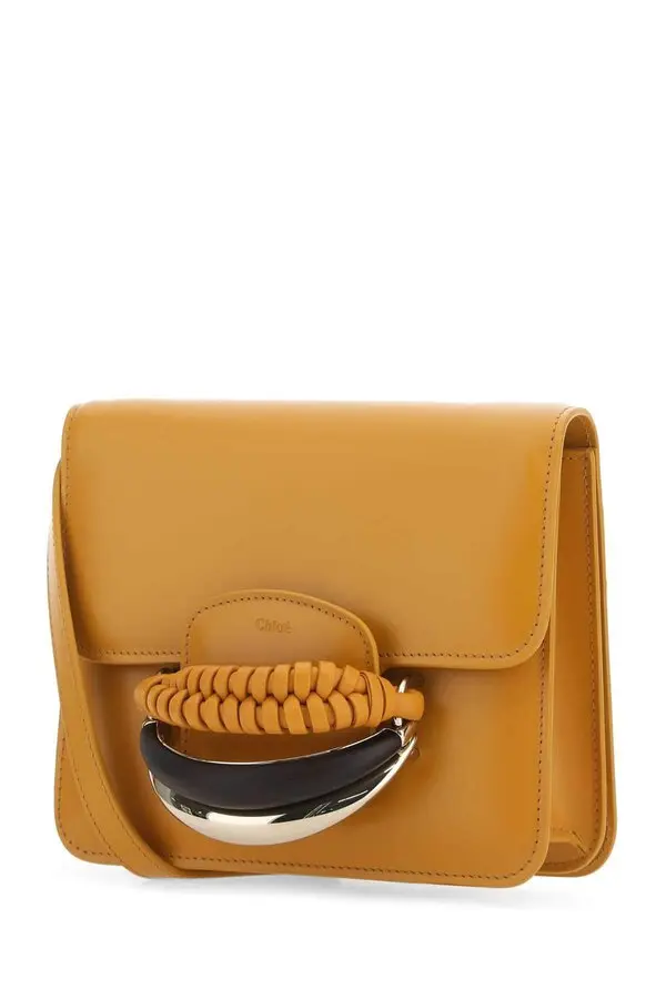 Chloé Leather Kattie Clutch - Yellow