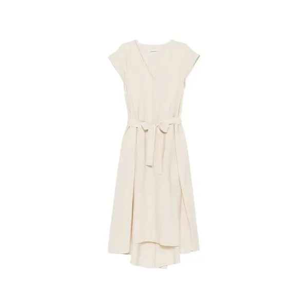Peserico V-neck Belted Midi Dress