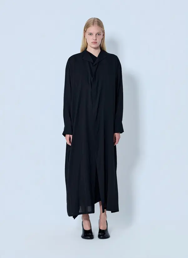 Yohji Yamamoto Backside Slit Long Coat - Black