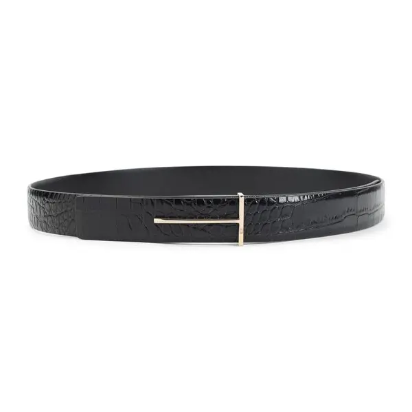 TOM FORD Calf Leather Belt - Black
