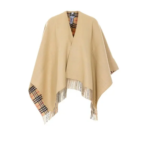 Burberry Reversible Check Wool Cape