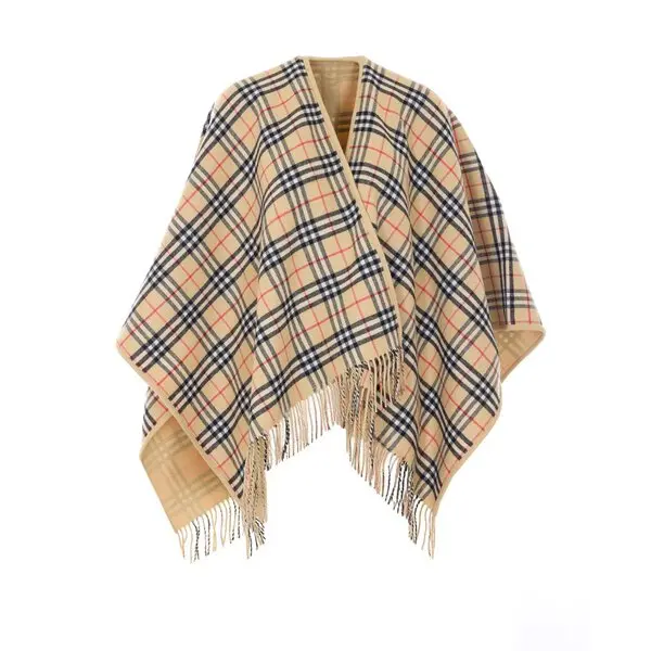 Burberry Reversible Check Wool Cape