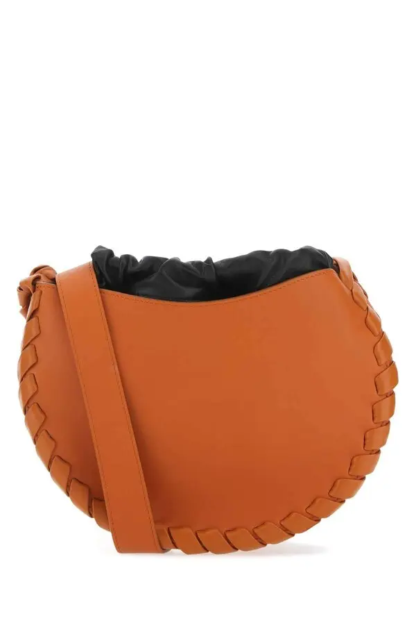 Chloé Dark Leather Small Mate Crossbody Bag - Orange