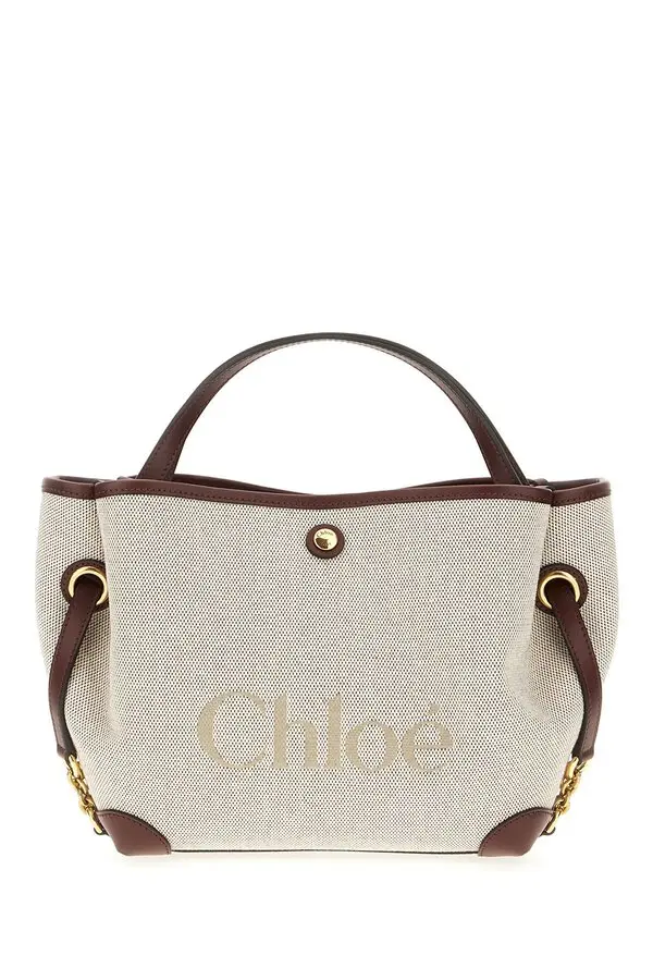 Chloé Leather Trimmed Logo Handbag - Multicolor