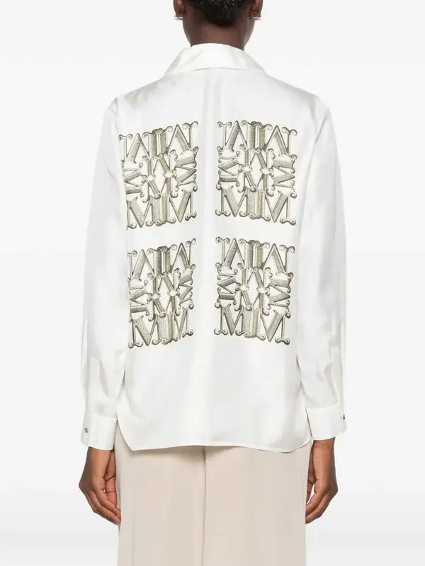 Max Mara Silk Besque Shirt - White