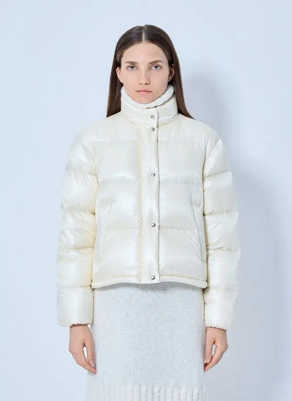 Moncler Tepice Short Down Jacket - White