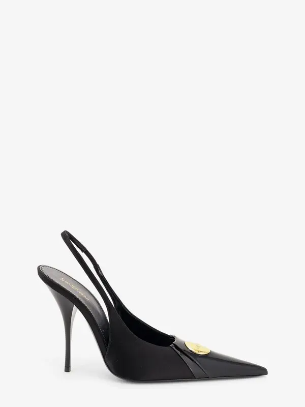 Saint Laurent Louis Patent Leather Pumps With Logo Tag - Multicolor