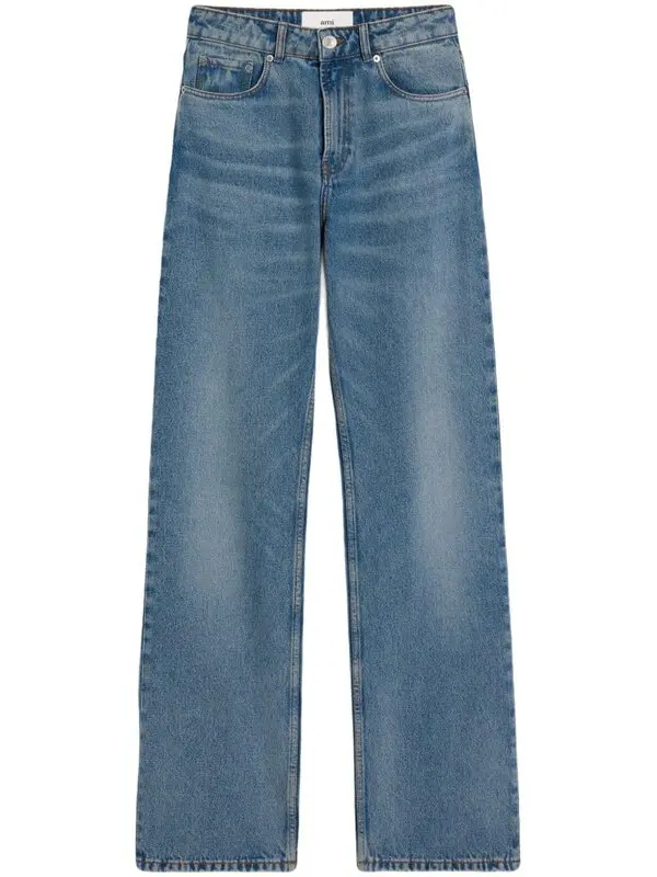 AMI Paris Large Fit Denim Jeans - Multicolor