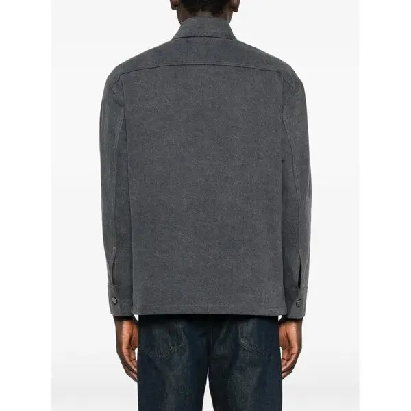 Fendi Grey Jackets Shirt Jackets - Gray