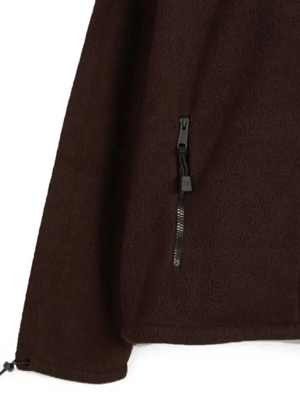 Miu Miu Zip Up Pile Jacket - Brown
