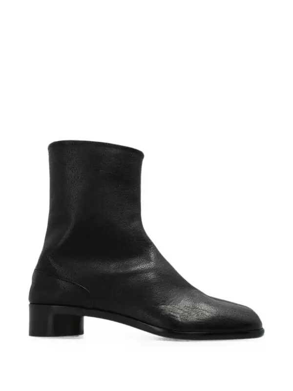 MAISON MARGIELA Leather Tabi Ankle Boots - Black