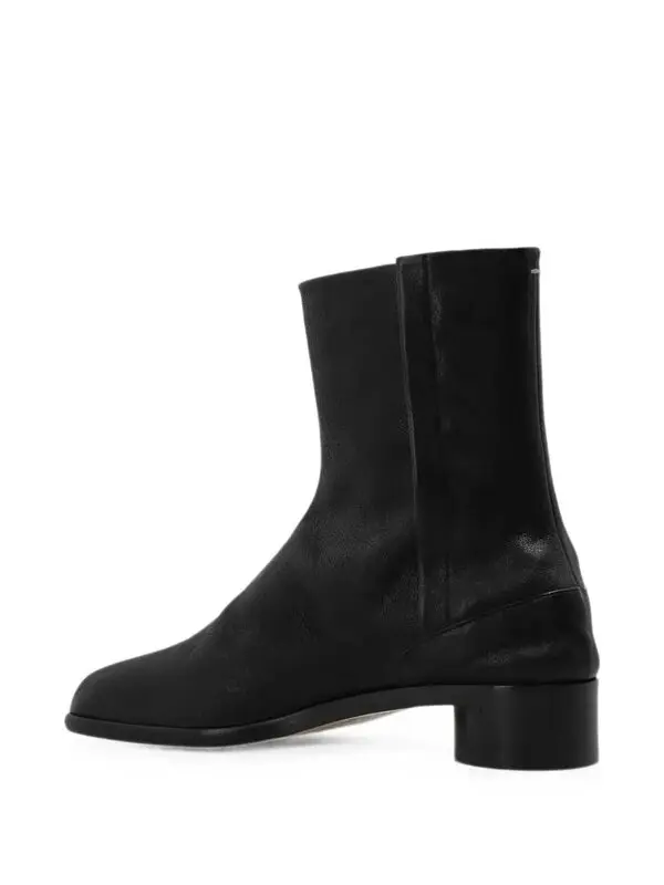 MAISON MARGIELA Leather Tabi Ankle Boots - Black