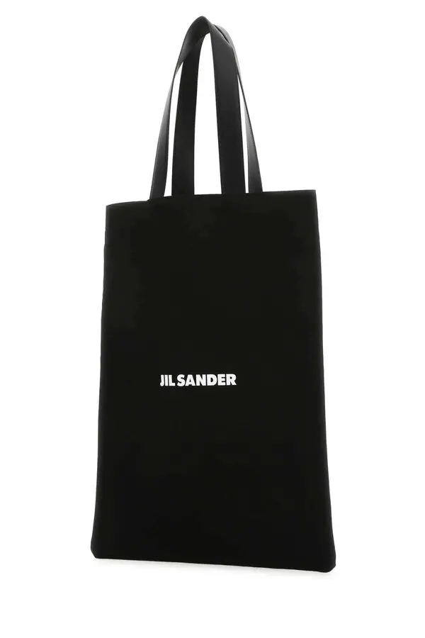 JIL SANDER Canvas Shopping Bag - Black