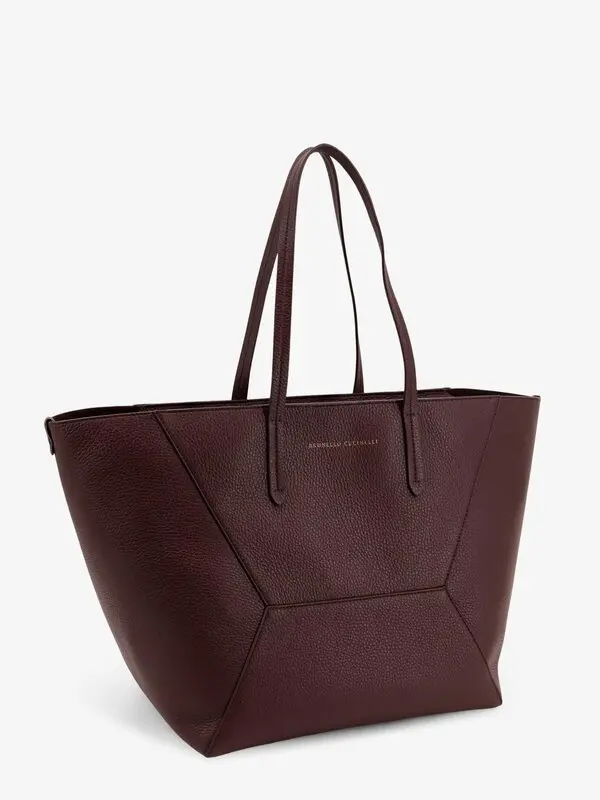Brunello Cucinelli Bc Duo Hammered Leather Shoulder Bag