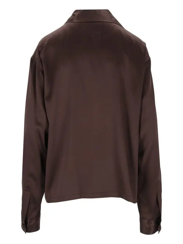 TOM FORD Silk Polo Shirt - Brown