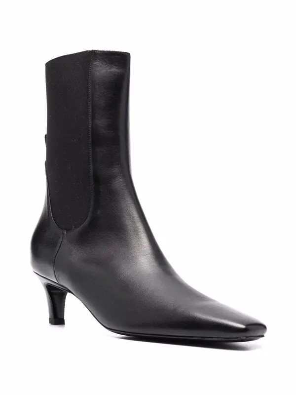 TOTEME Leather Ankle Boots - Multicolor