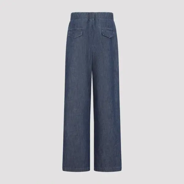 JIL SANDER Wide Leg Elasticated Pant - Blue