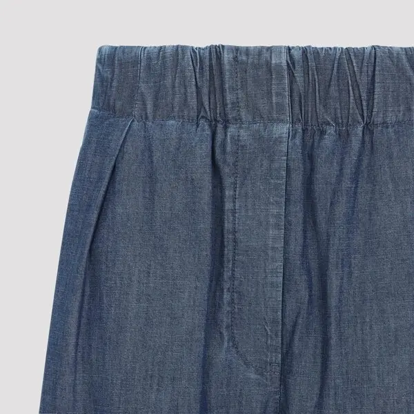 JIL SANDER Wide Leg Elasticated Pant - Blue