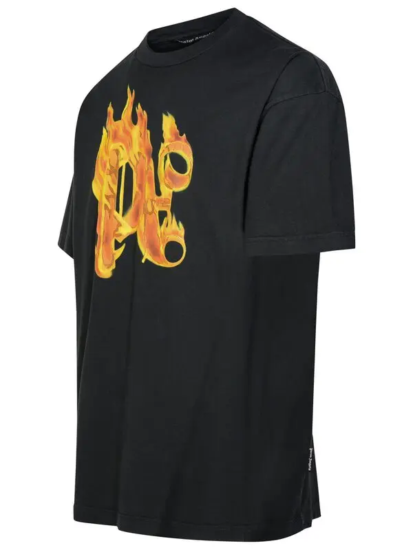 Palm Angels Burning Monogram' Cotton T-shirt