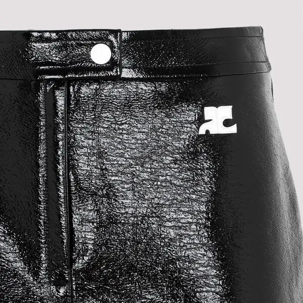 COURREGES Courrèges Vinyl Mini Skirt - Black