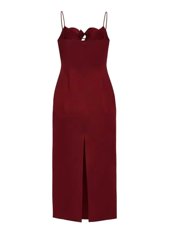 Magda Butrym Cotton And Silk Midi Beach Dress - Red