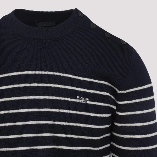 Prada Virgin Wool Striped Sweater