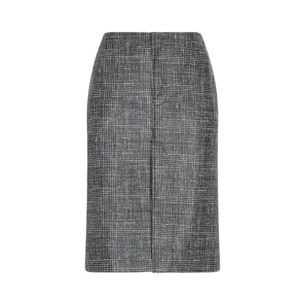 Bottega Veneta Printed Leather Midi Skirt - Black