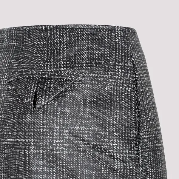 Bottega Veneta Printed Leather Midi Skirt - Black