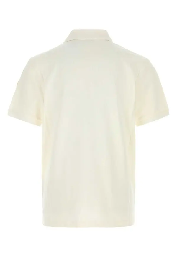 Moncler White Piquet Polo Shirt